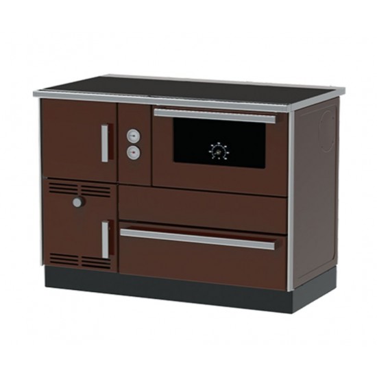 Wood burning cooker with back boiler Alfa Plam Alfa Term 35 Brown Right ...