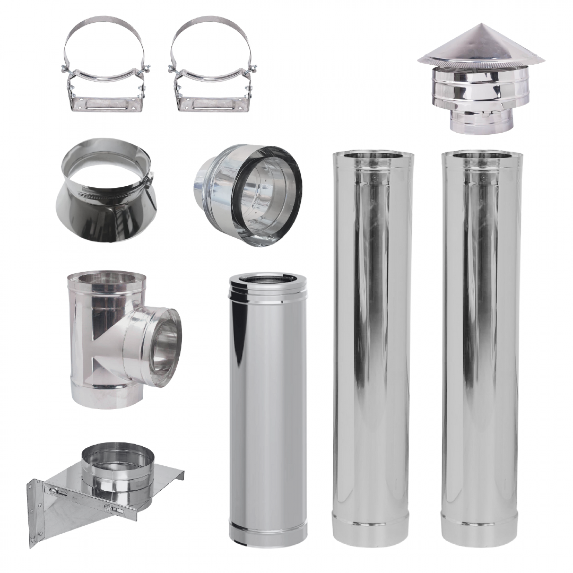 ᐉ Flue kit for pellet stove, Stainless steel, Insulated, Ф80 (inner diameter), 3.7m-11.7m – Top ...