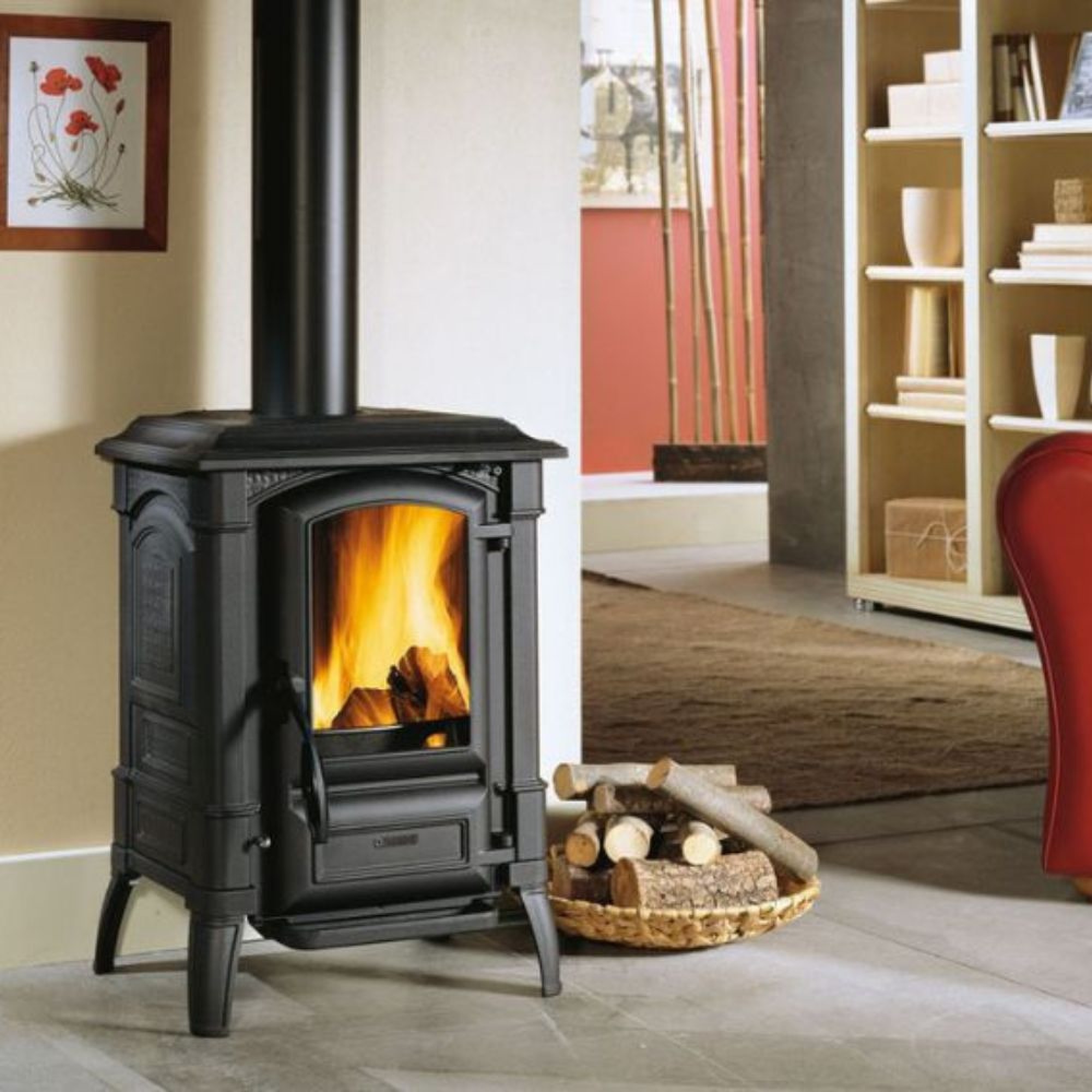Italian cast iron wood burning stove La Nordica Giulietta, 6.5kW – Best ...