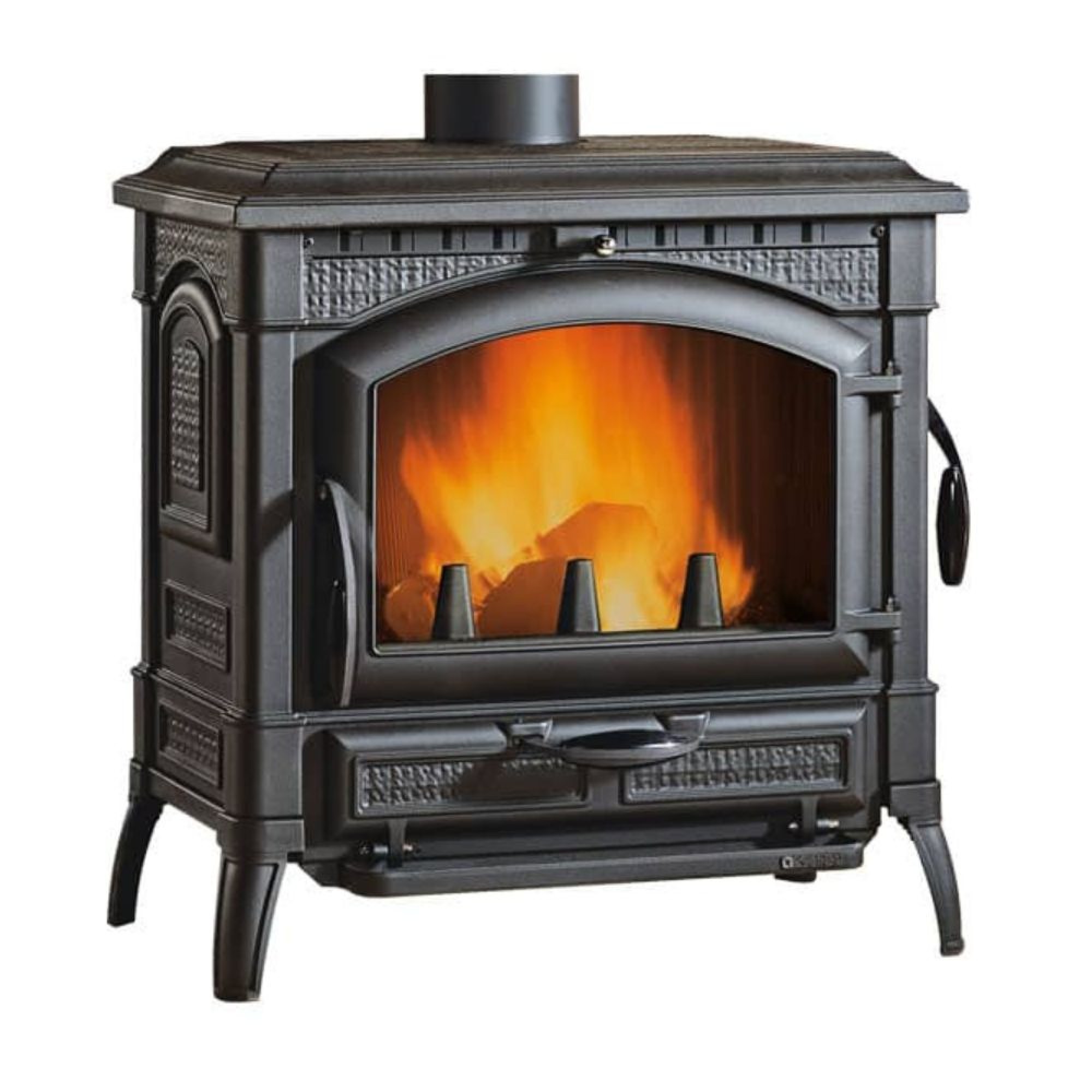 Italian cast iron wood burning stove La Nordica Isotta Lean, 9.3kW ...