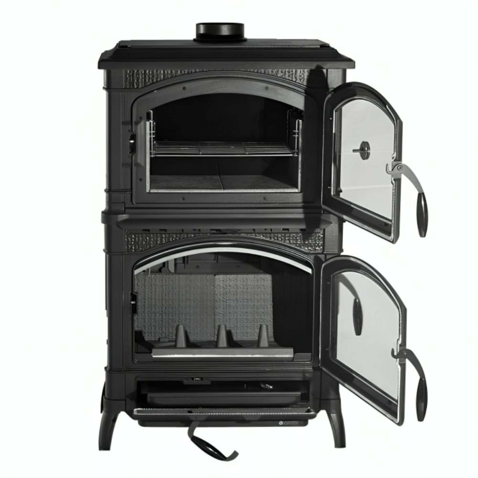 ᐉ Italian cast iron wood burning stove with oven La Nordica Isotta ...