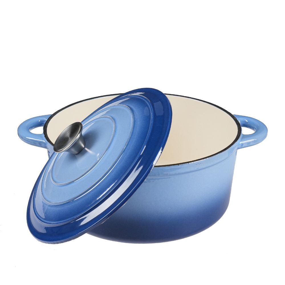 Enameled cast iron pot, Blue, Ф22 – Best Price & Free Delivery ...