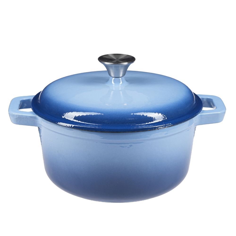 Enameled cast iron pot, Blue, Ф24 – Best Price & Free Delivery ...