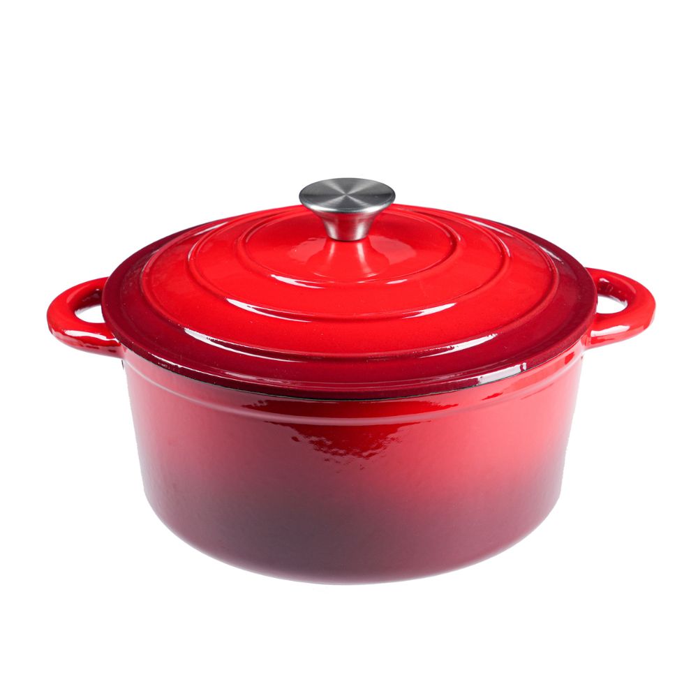 Enameled cast iron pot, Red, Ф22 – Best Price & Free Delivery ...