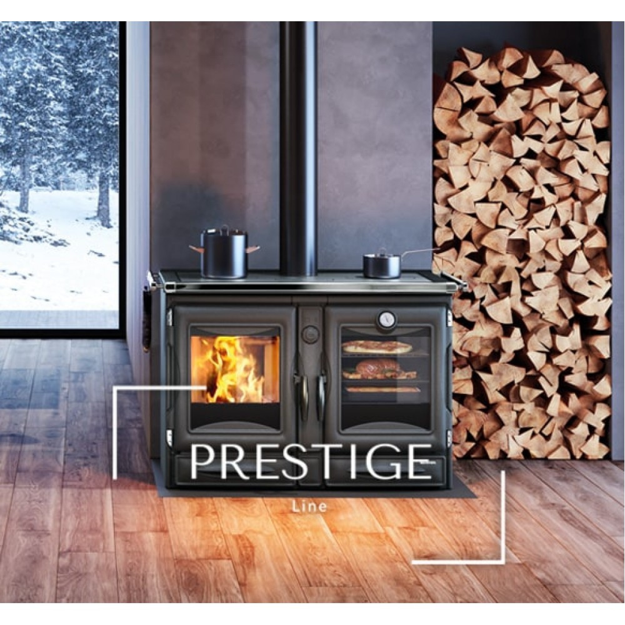 Italian wood cooker stove La Nordica Alaska, 12.0kW – Best Price & Free ...