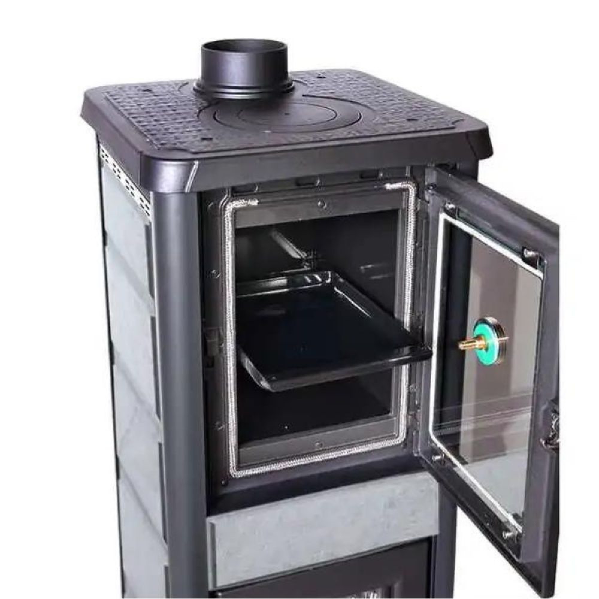 Italian wood burning stove with oven La Nordica Gemma Forno, natural ...
