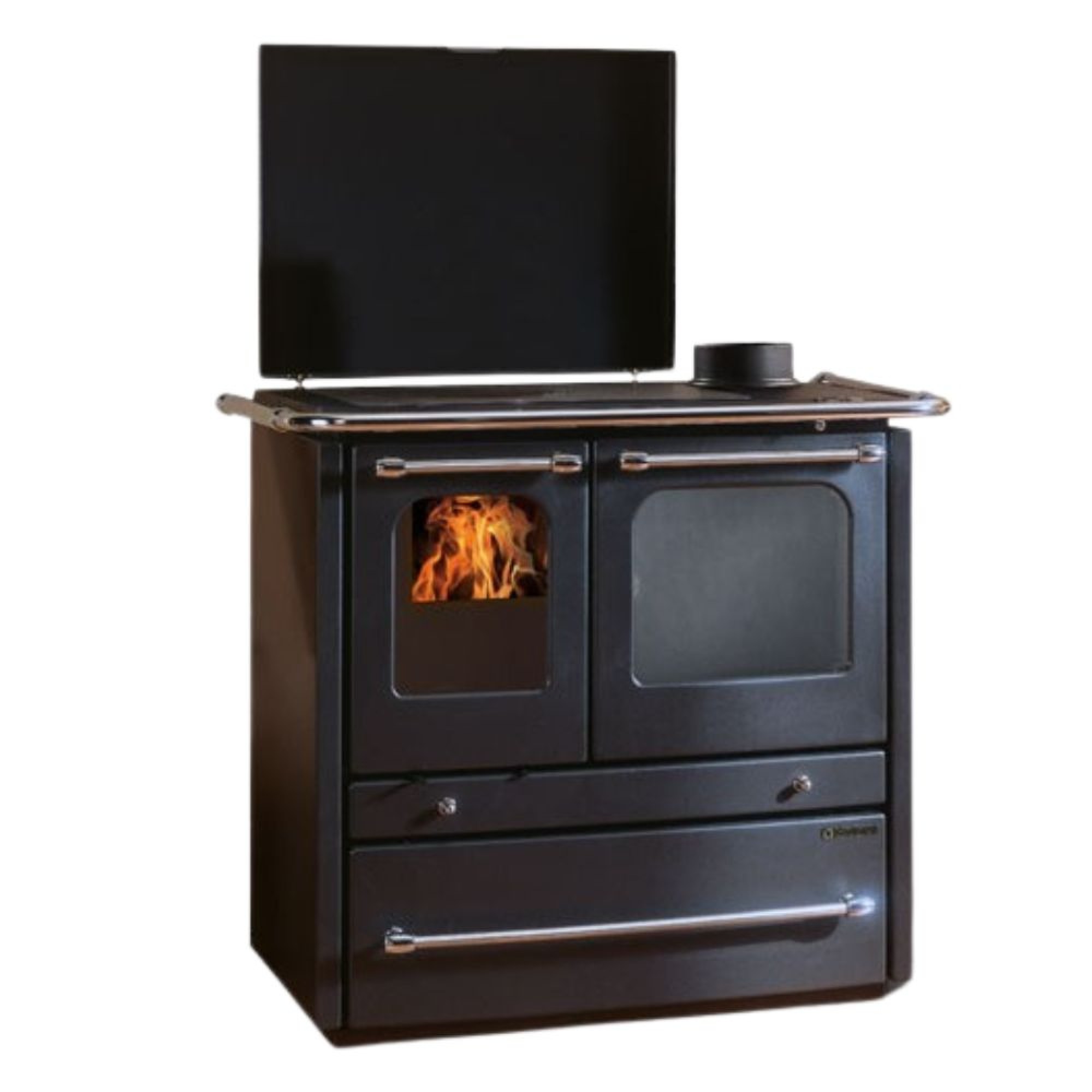Italian wood cooker stove with back boiler La Nordica TermoSovrana D.S ...