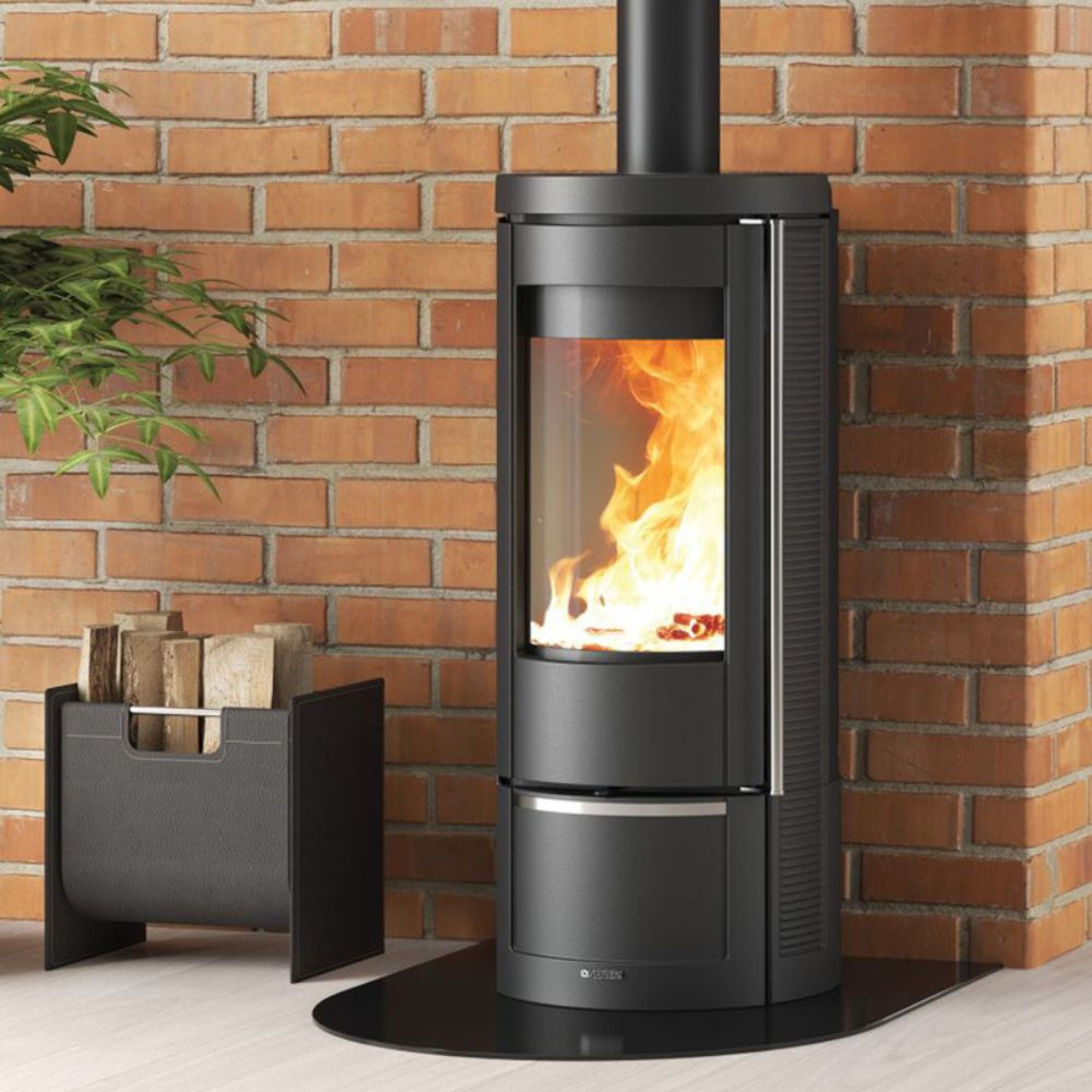 Italian cast iron wood burning stove La Nordica Super Marlena, 7.5kW ...