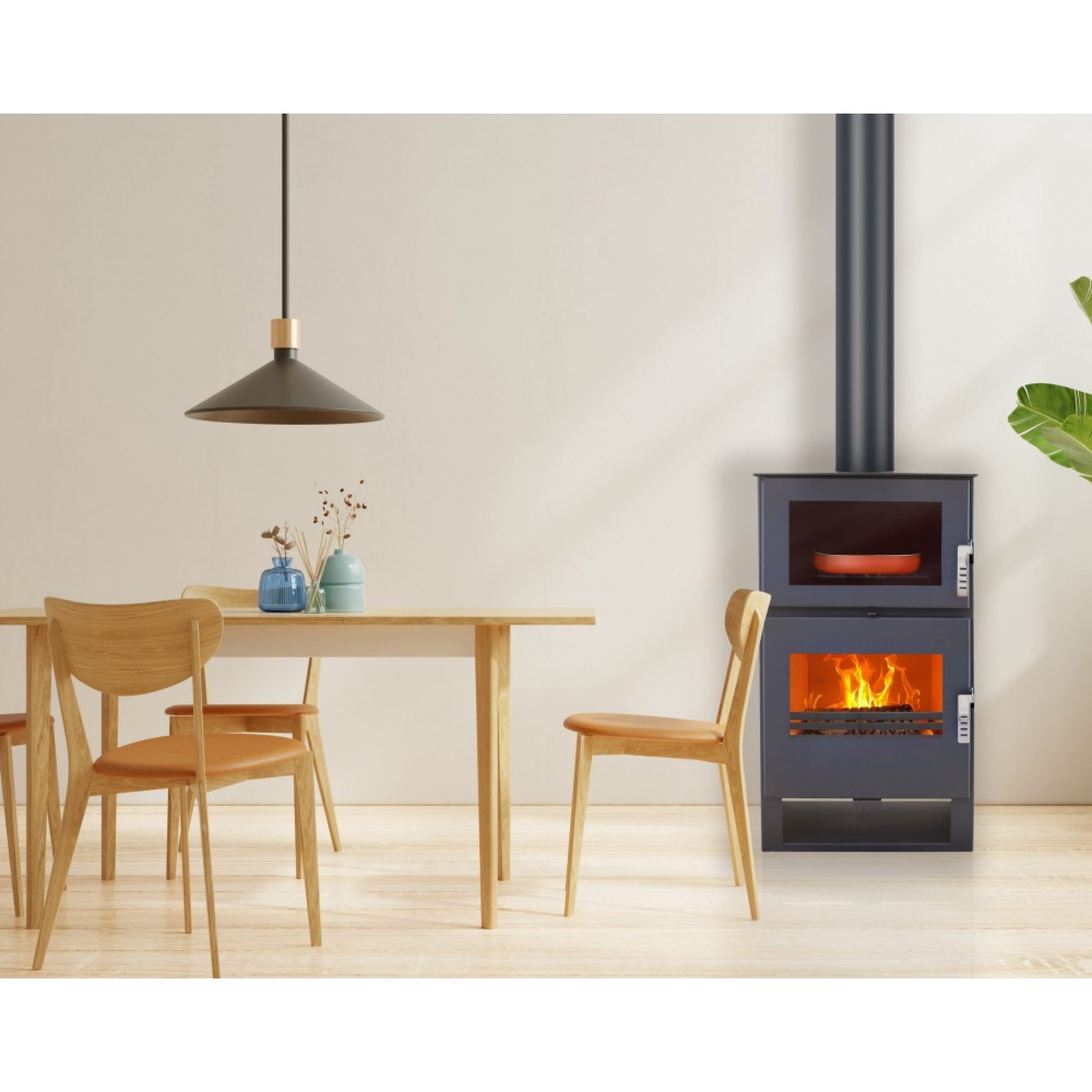 ᐉ Wood burning stove with oven Verso F, 9 kW – Top Prices ...