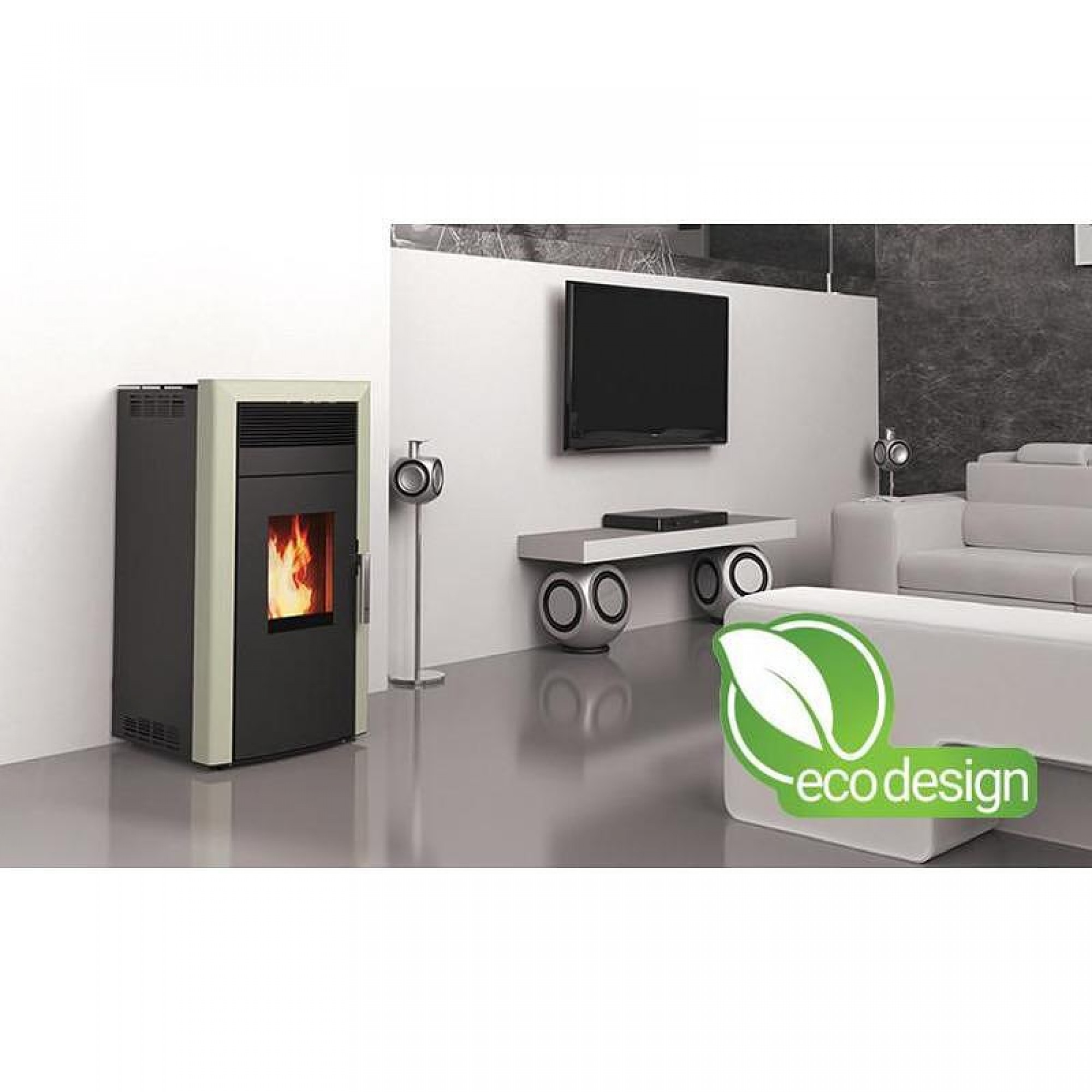 ᐉ Pellet stove with back boiler Alfa Plam Commo 15, 15kW – Top Prices | BalkanEnergy.CO.UK