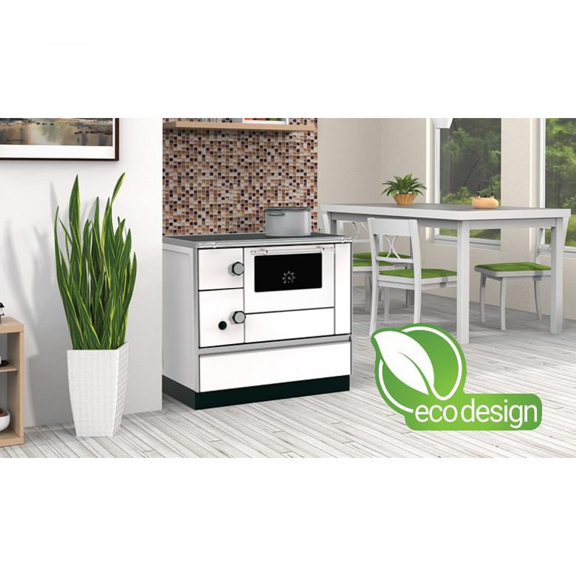 ᐉ Wood cooker stove Alfa Plam Alfa 90 H Favorit White, 6.4kW – Top Prices | BalkanEnergy.CO.UK