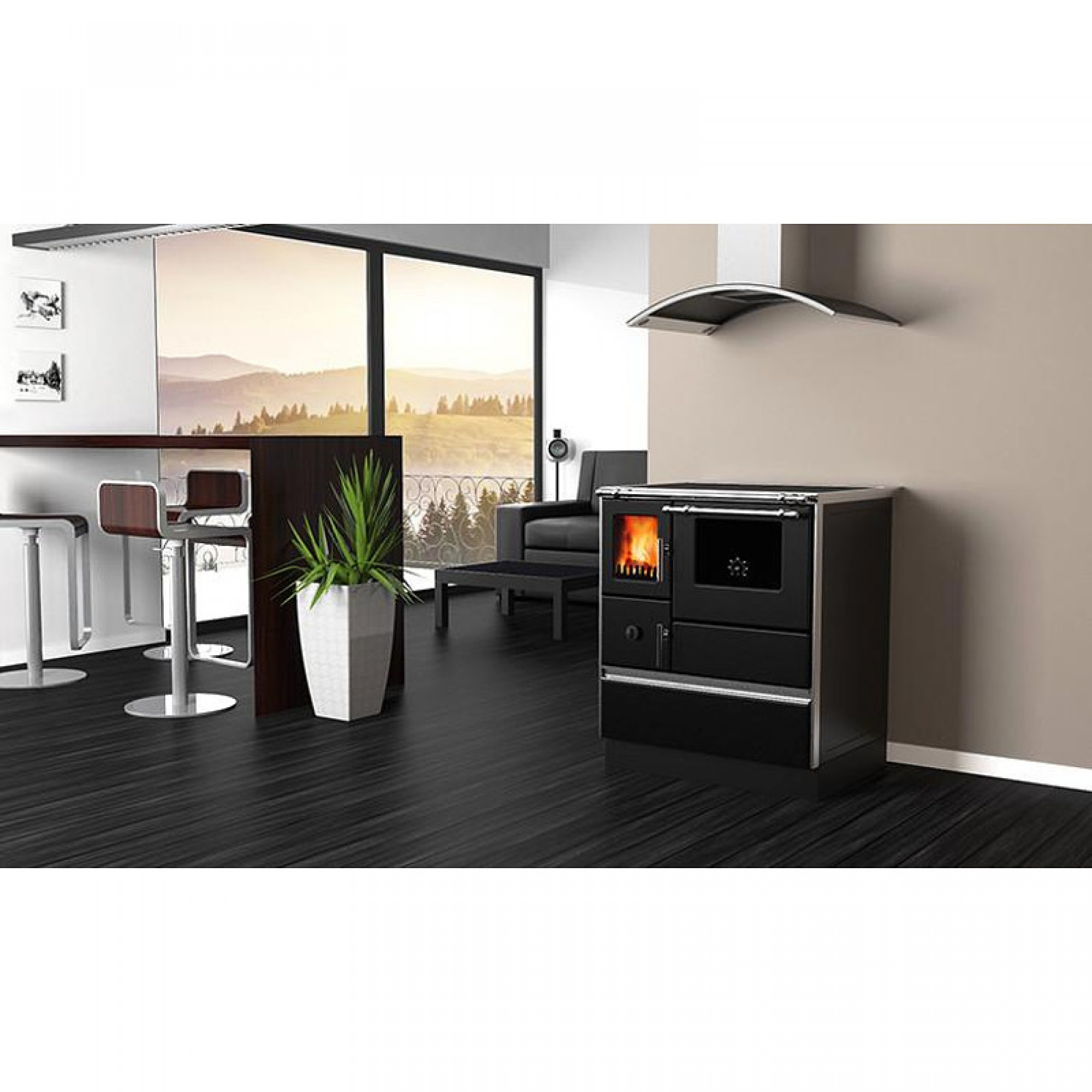 Wood cooker stove Alfa Plam Dominant 70, 6.3kW – Best Price & Free ...