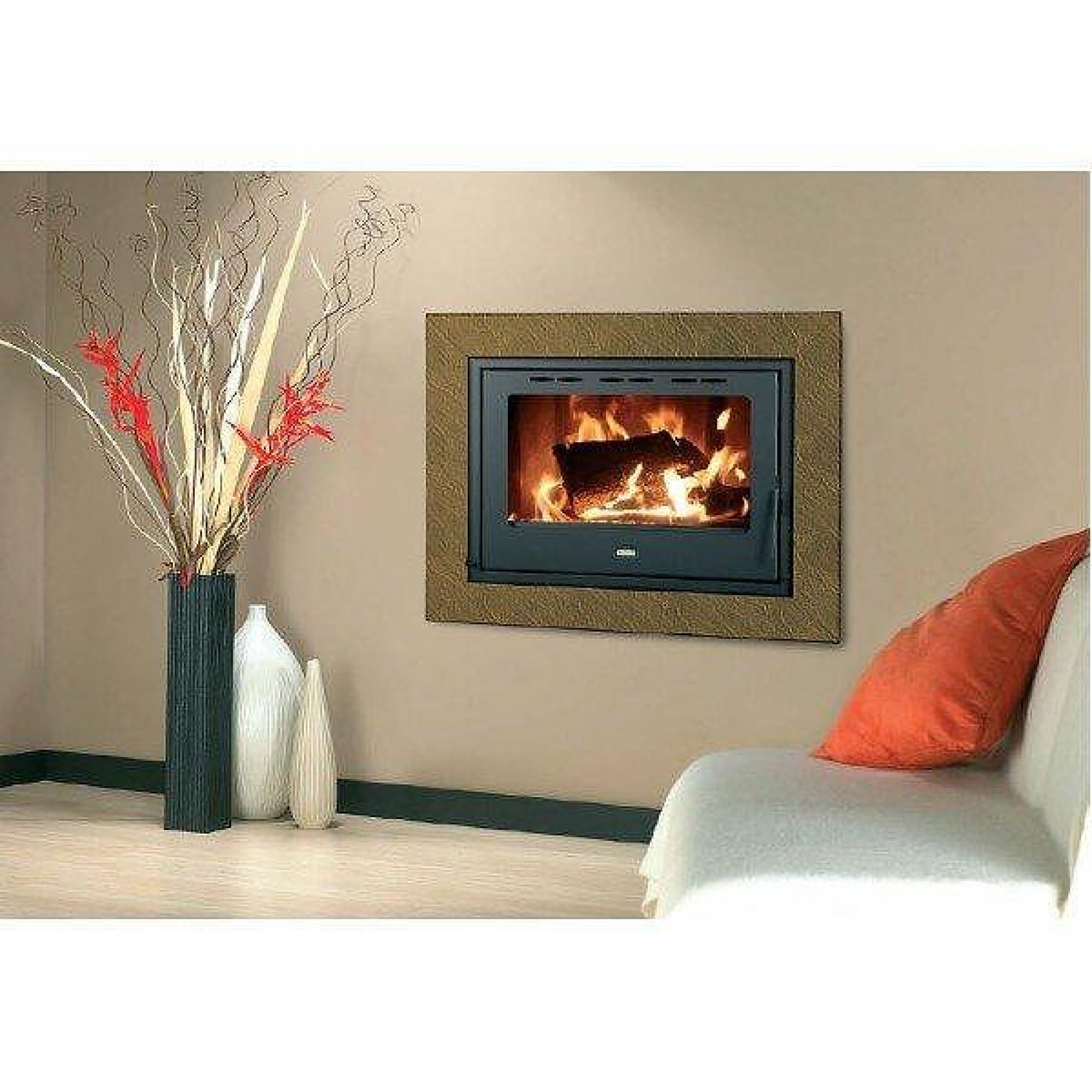 ᐉ Wood Burning Fireplace with Back Boiler Prity P W18, 18,4kw – Top Prices | BalkanEnergy.CO.UK