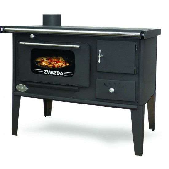 Wood burning cooker Zvezda Narodna SP Glass, 6kW – Best Price & Free ...