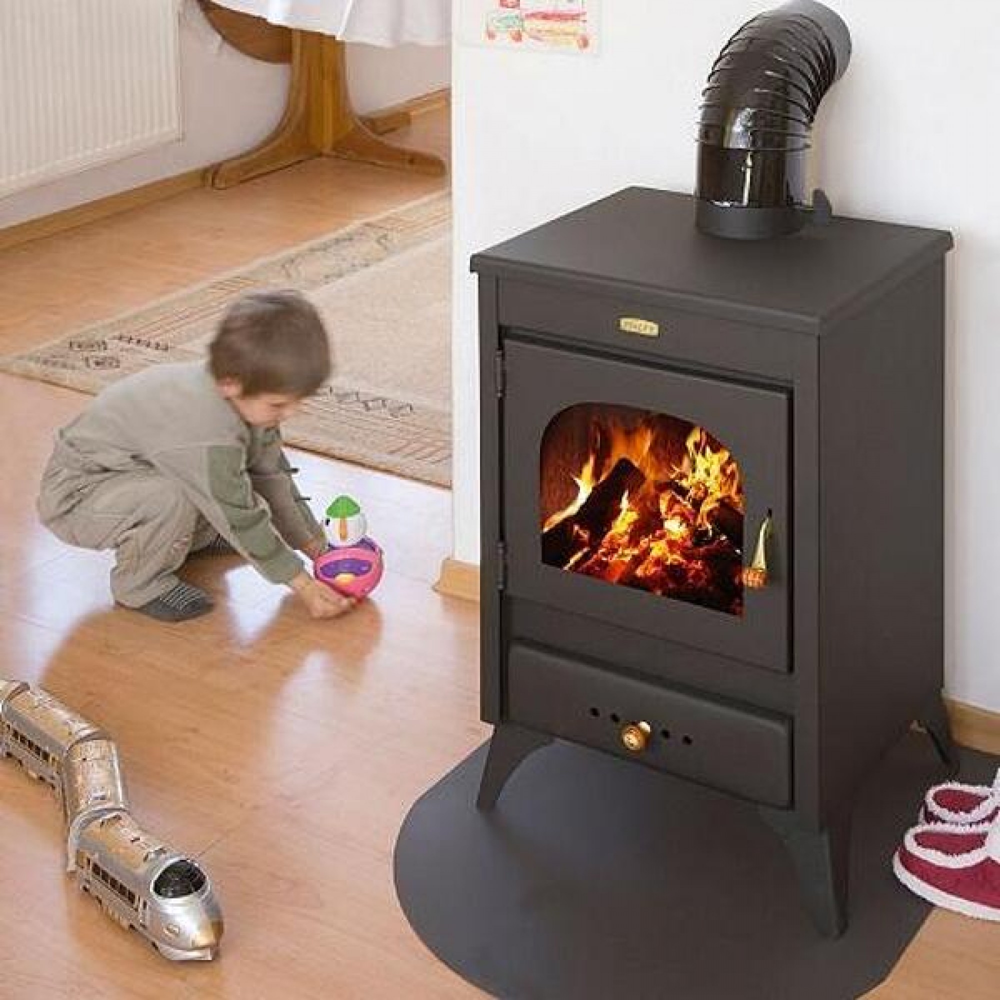 ᐉ Wood burning stove Prity K1 R 9.5kW, Log – Top Prices | BalkanEnergy ...