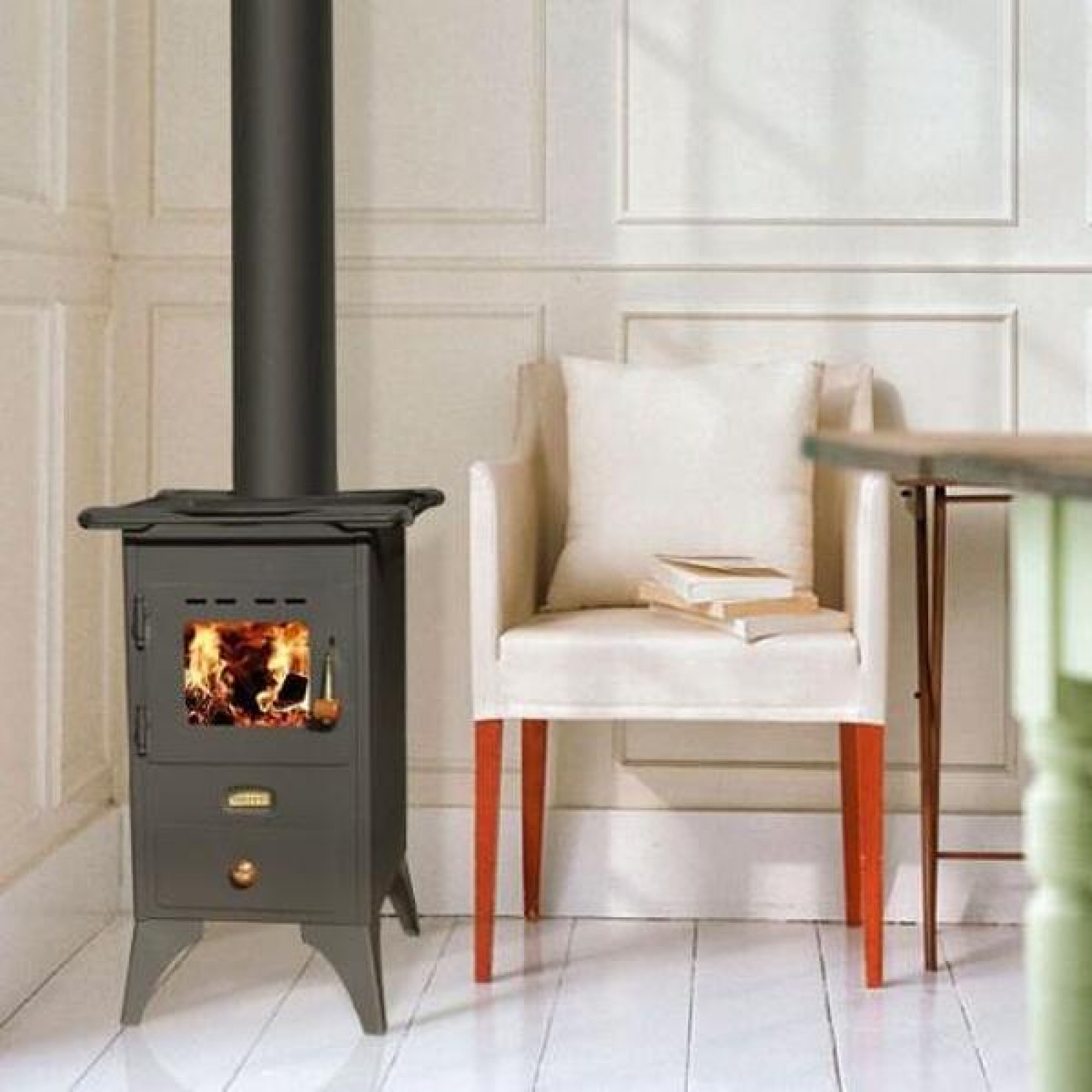 ᐉ Wood burning stove Prity Mini 5.2kW, Log – Top Prices | BalkanEnergy ...