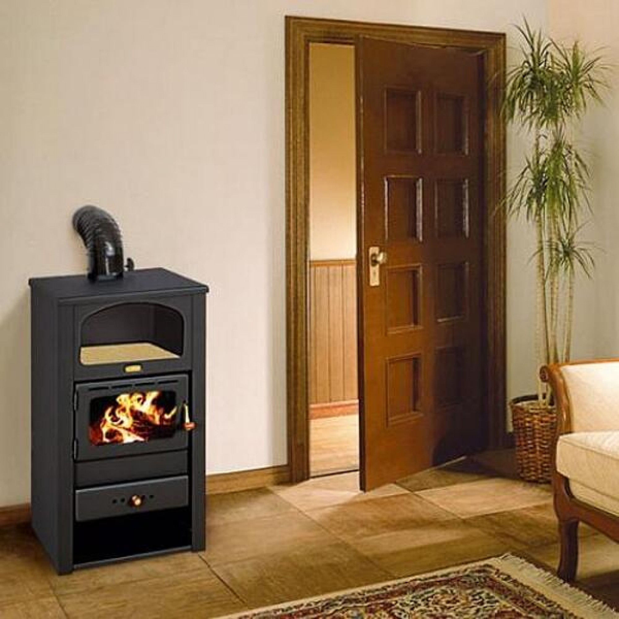 Wood burning stove Prity K2 with Niche 10.4kW, Log – Best Price & Free ...