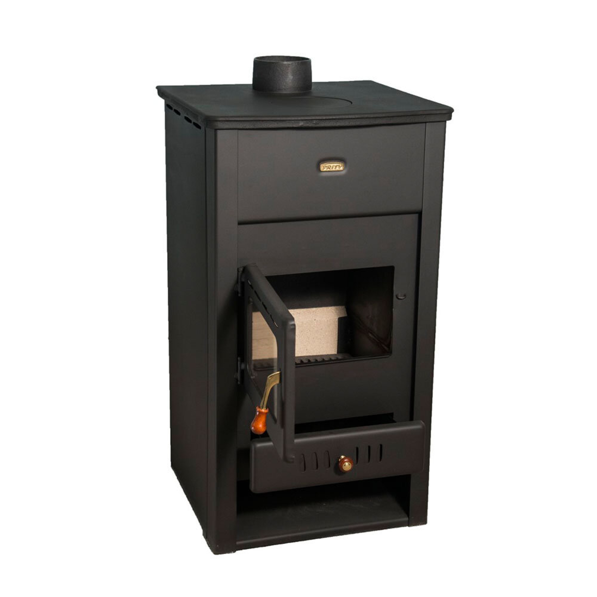 ᐉ Wood burning stove Prity K2 CP with cast iron top, 10.4kW, Log – Top ...