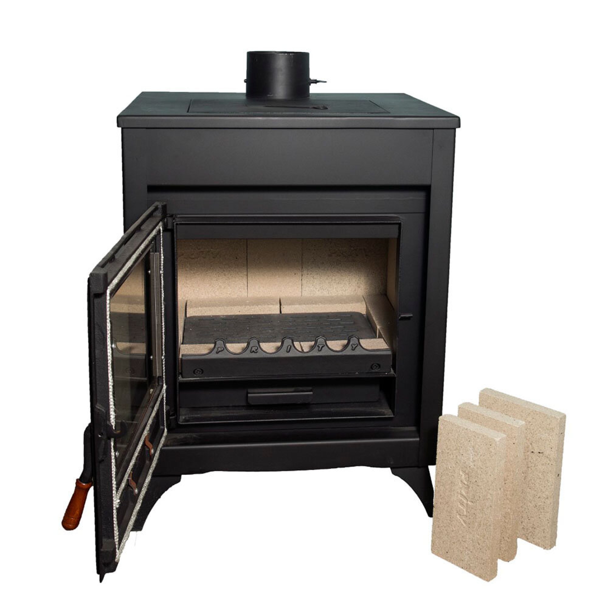 ᐉ Wood burning stove Prity CMR with cast iron door, 15kW, Log – Top ...