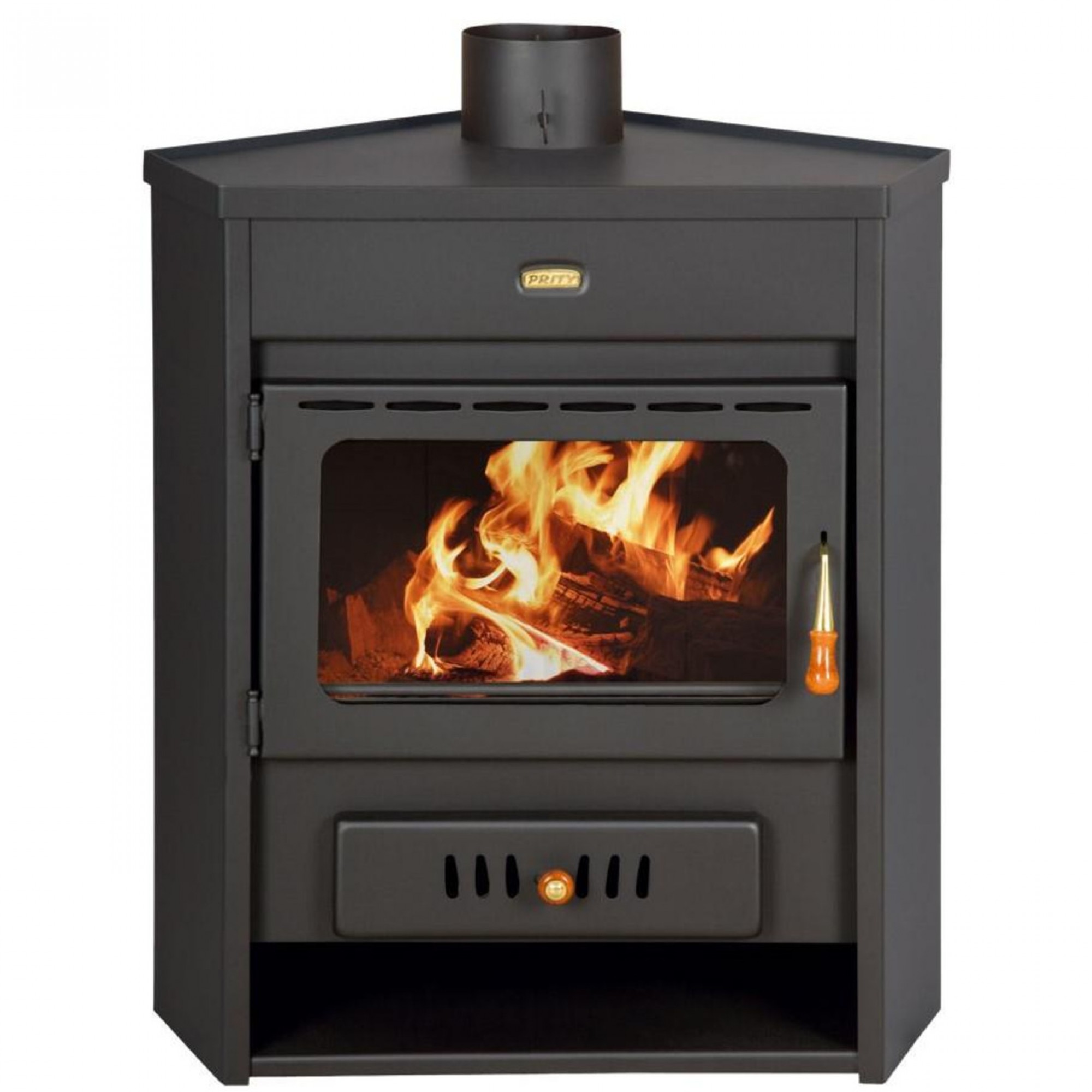 Wood Burning Stove With Back Boiler Prity AM W12, 13.3kW – Best Price ...