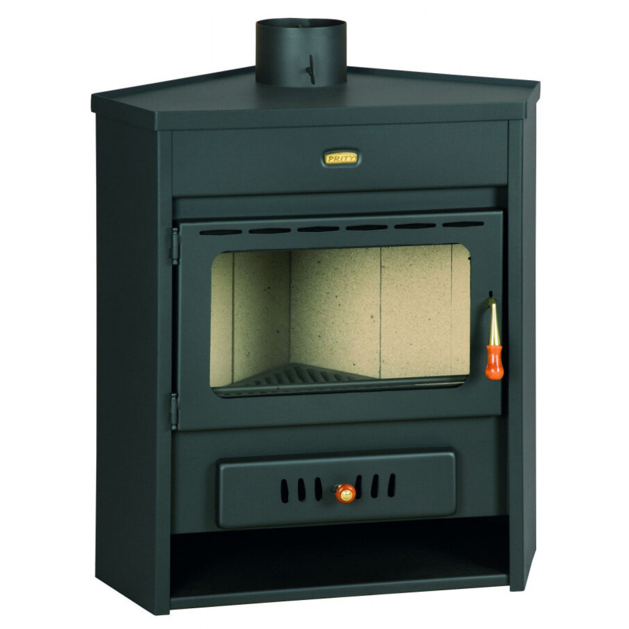 Wood Burning Stove With Back Boiler Prity AM W12, 13.3kW – Best Price ...