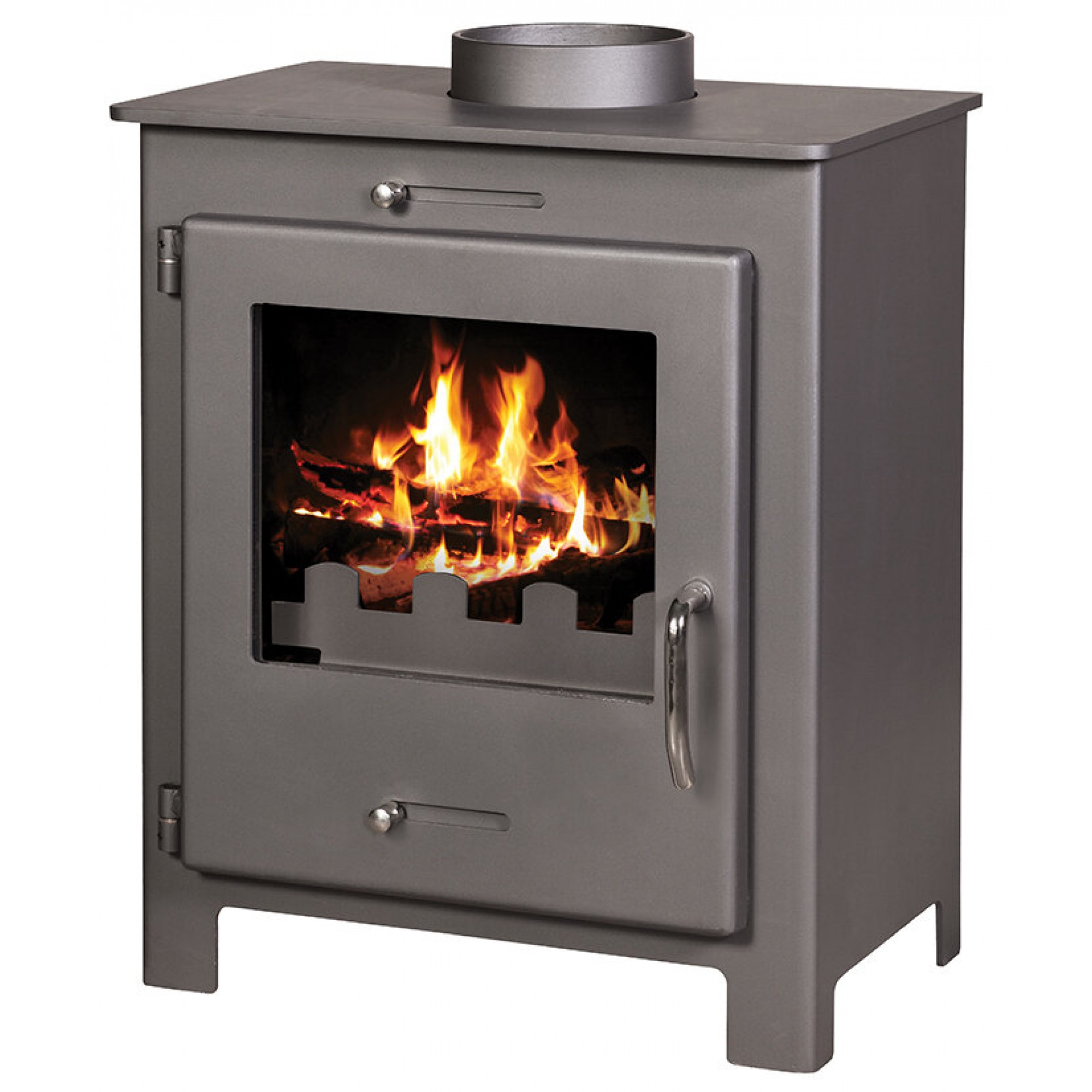 Wood burning stove Victoria Nero Black 6kW, Log – Best Price & Free ...