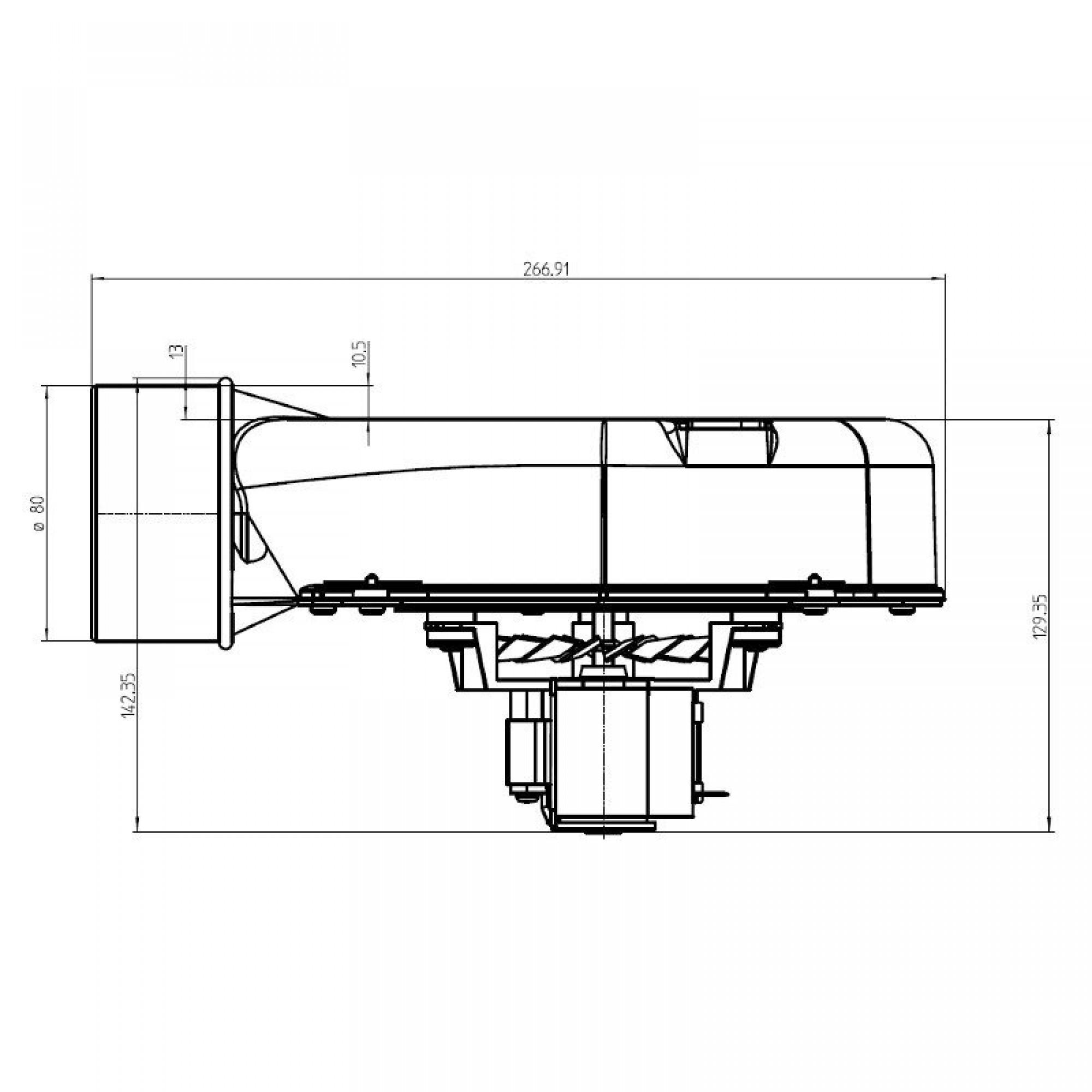 Smoke extractor Fergas for pellet stoves Ecoteck, Ferroli, Edilkamin ...