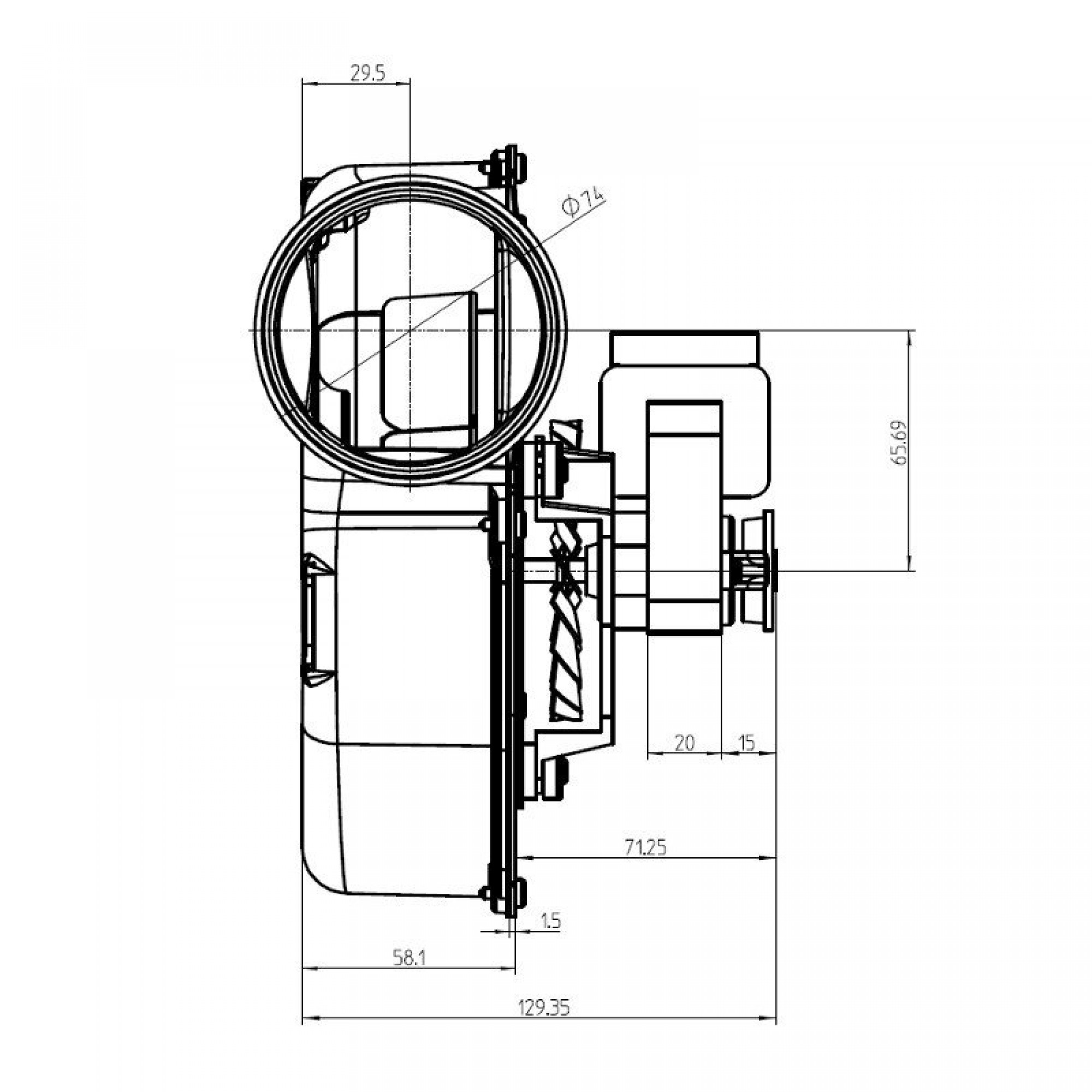 Smoke extractor Fergas for pellet stoves Ecoteck, Ferroli, Edilkamin ...
