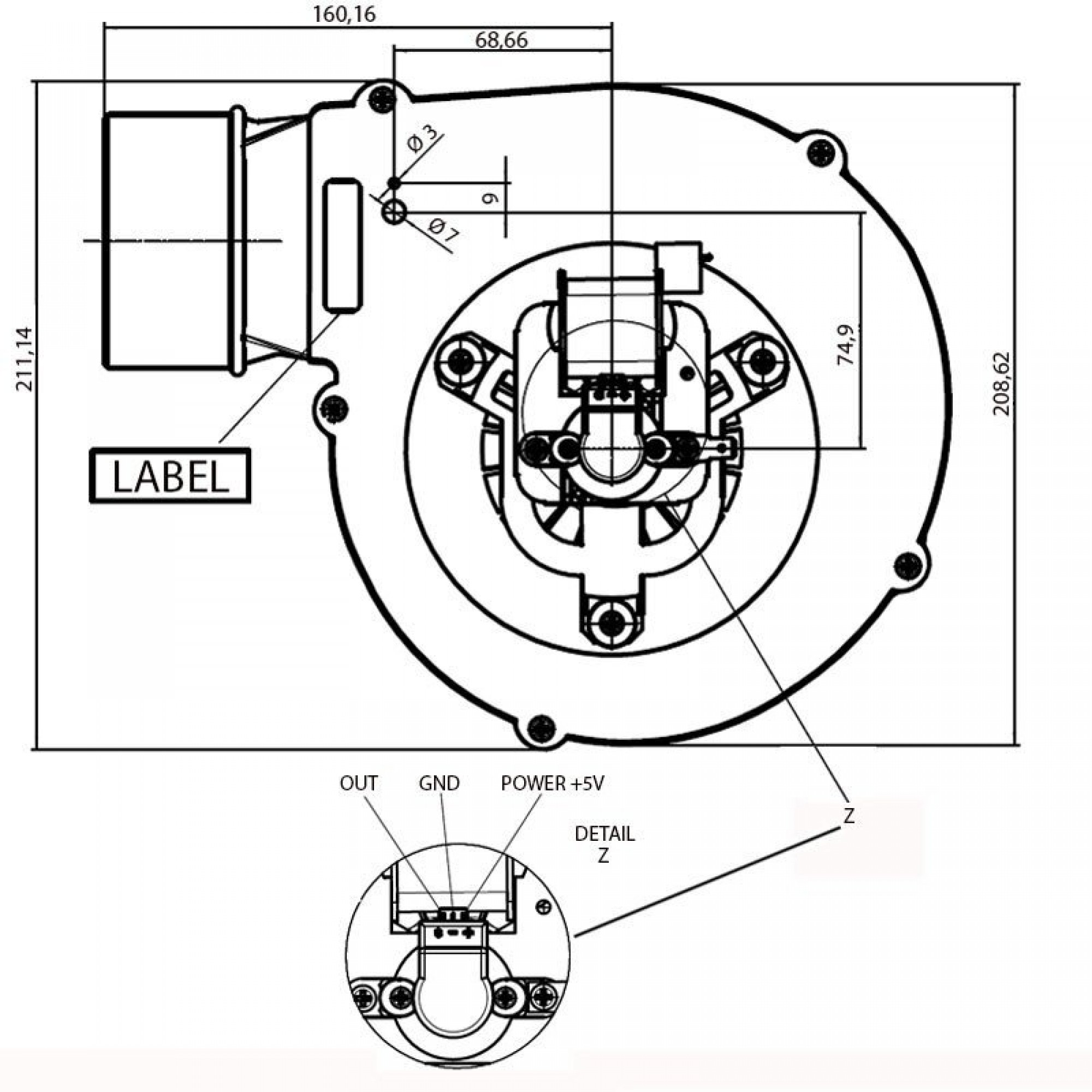 ᐉ Smoke extractor Fergas 162 m³/h for pellet stoves Ecoteck, Ferroli ...