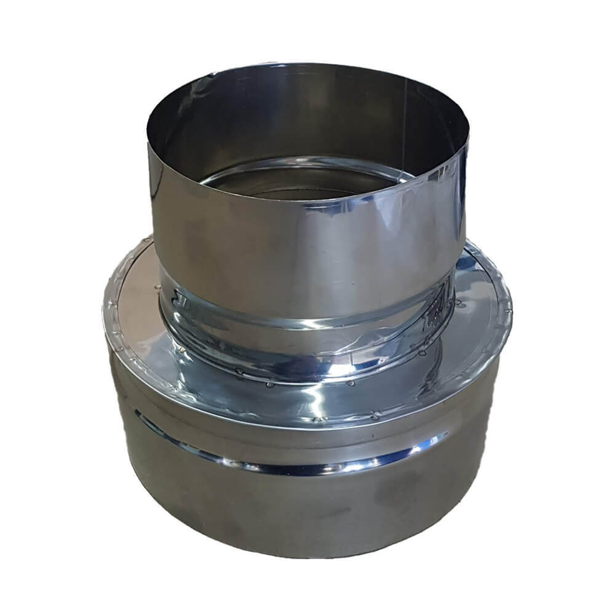 Flue adaptor, single wall to twin wall, Stainless steel AISI 304, Φ300 ...