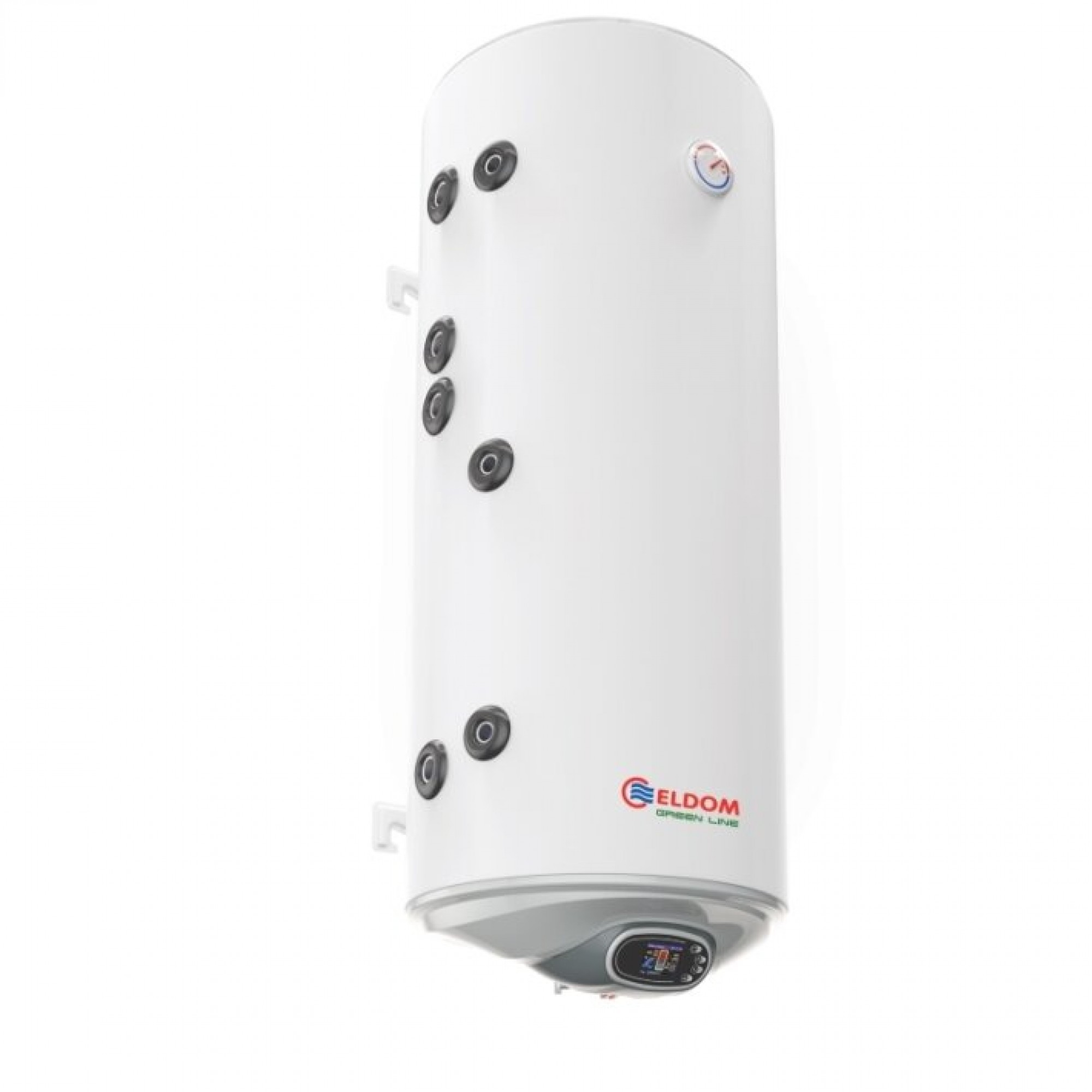 ᐉ Hot Water Cylinder Eldom Stainless Vertical 120L, Two heat exchangers, Electronic control ...