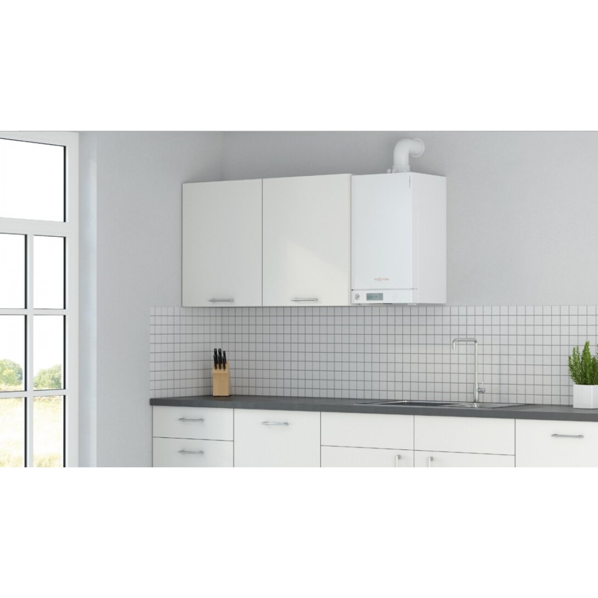 Combi Boiler Viessmann Vitodens Gas 100-W, B1HC 26 - Free flue kit ...