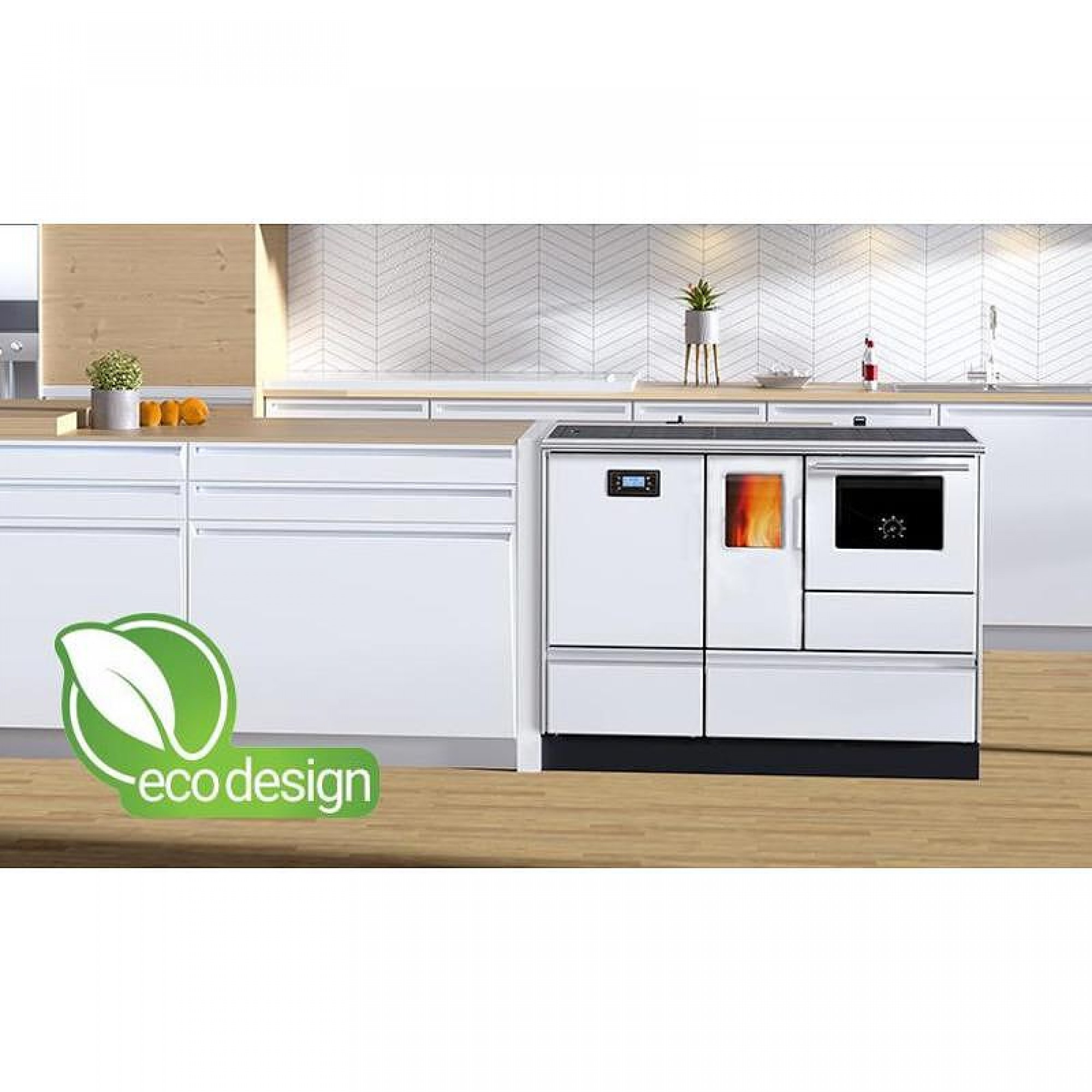 Pellet cooking stove Alfa Plam Alfa Term 20 Pellet White, 20kW – Best ...