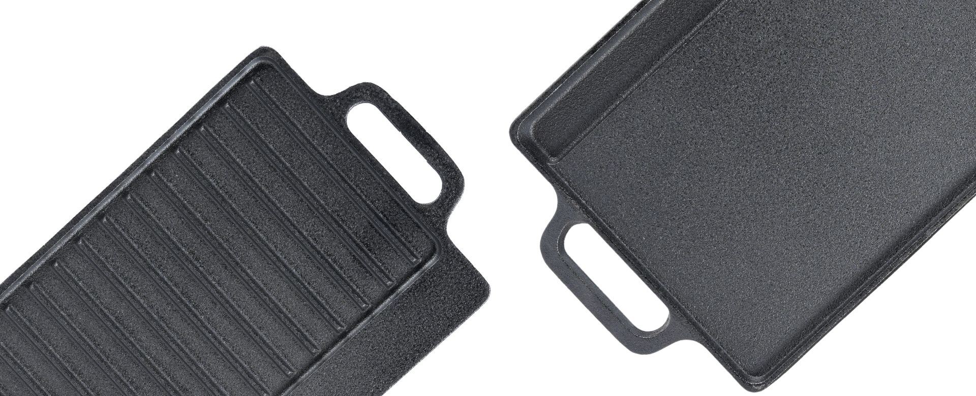 Double-sided cast iron grill plate, 33x20 cm – Best Price & Free ...