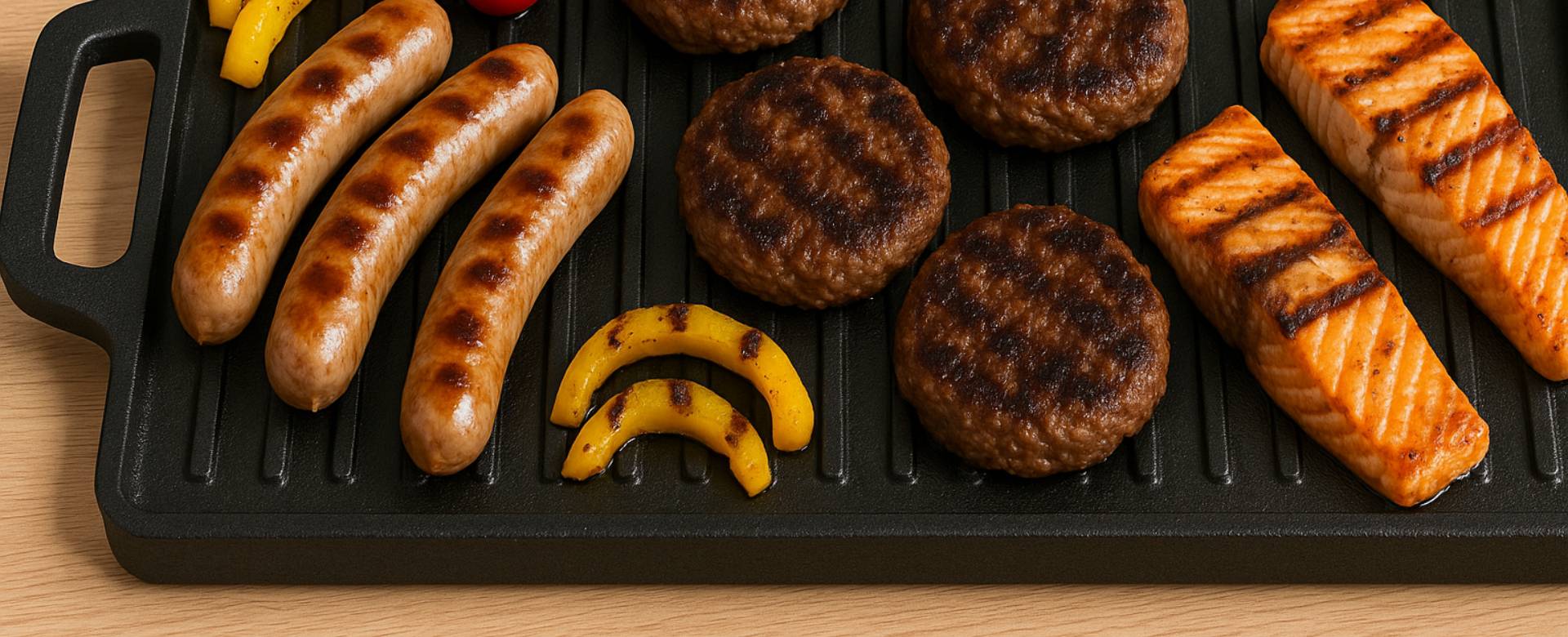 Double-sided cast iron grill plate, 38x23 cm – Best Price & Free ...