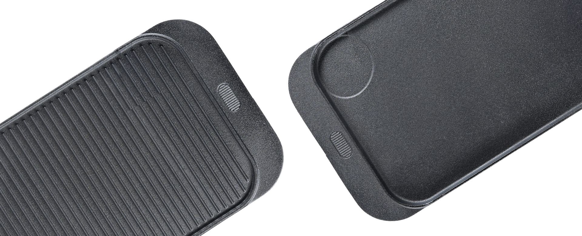 Double-sided cast iron grill plate, 48x26 cm – Best Price & Free ...