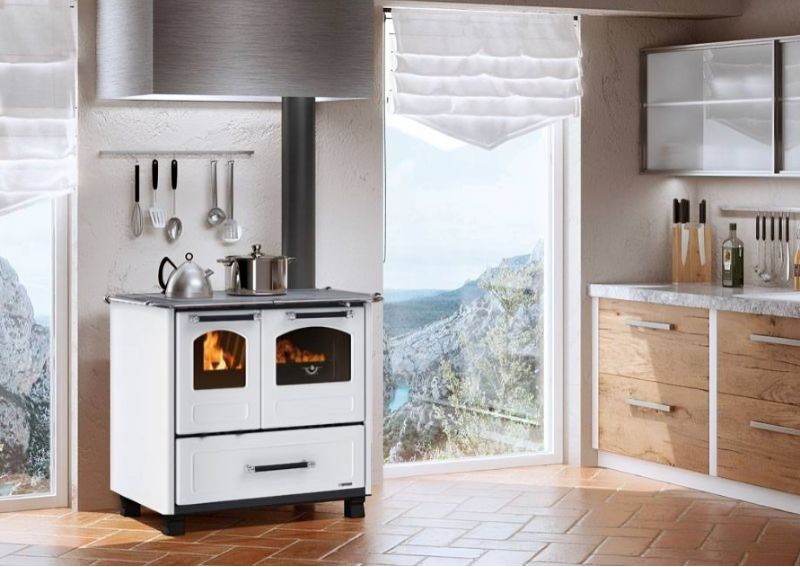 ᐉ Italian wood cooker stove La Nordica Family 4.5 white, 7.5kW – Top ...