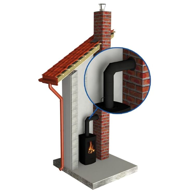 ᐉ Black steel flue pipe MK NERO, Straight, Length 1m, Ø130 – Top Prices ...