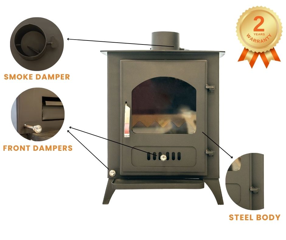 ᐉ Wood burning stove Verso 1, 7.5kW – Top Prices | BalkanEnergy.CO.UK