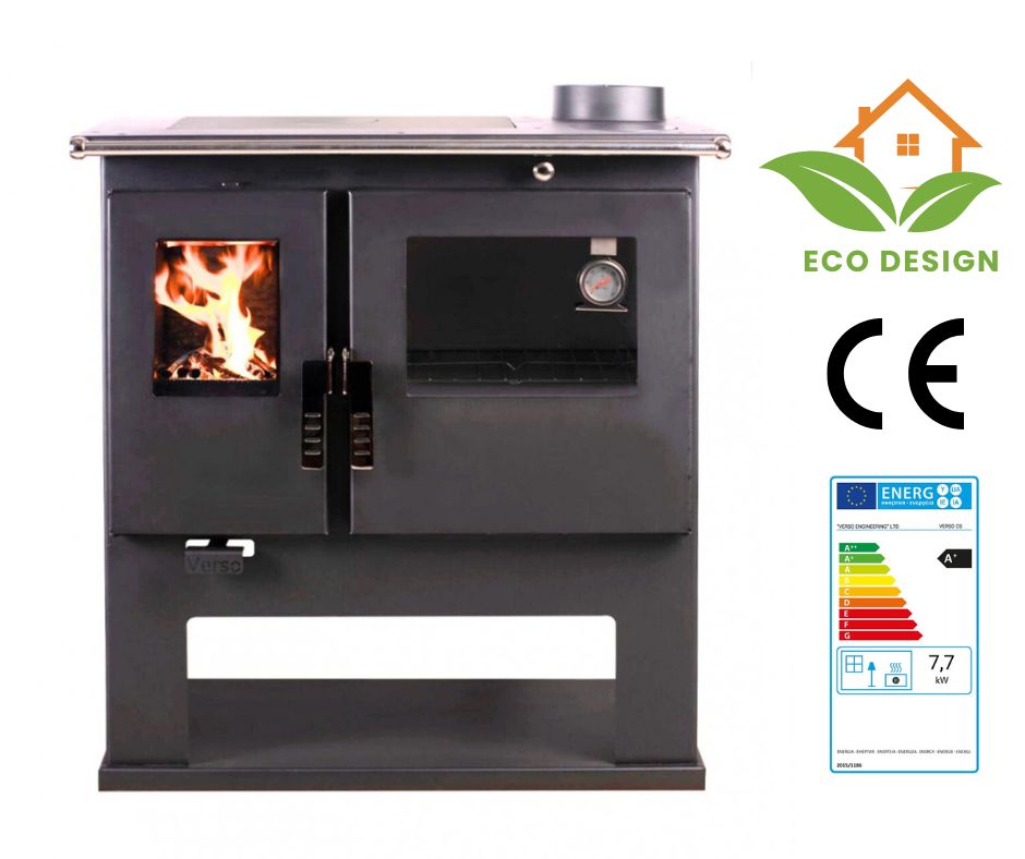 ᐉ Wood burning cooker Verso CS Right, 7.7kW – Top Prices | BalkanEnergy ...