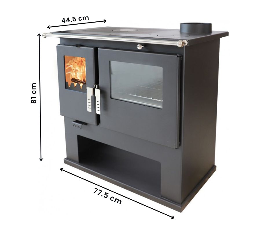ᐉ Wood burning cooker Verso CS Right, 7.7kW – Top Prices | BalkanEnergy ...
