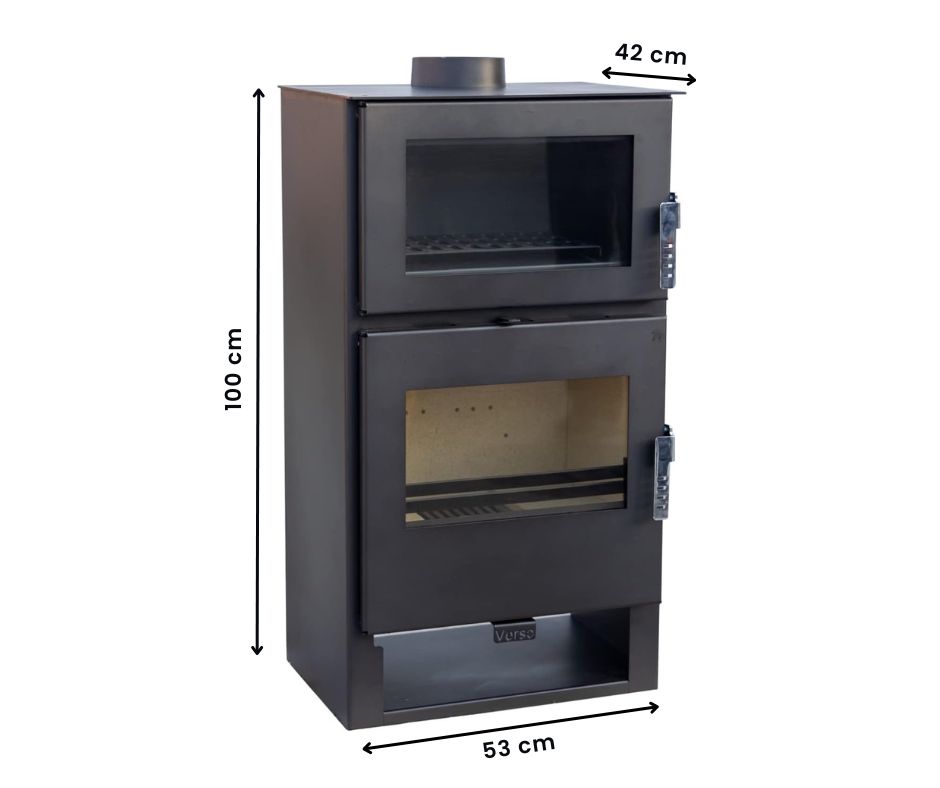 ᐉ Wood burning stove with oven Verso F, 9 kW – Top Prices ...